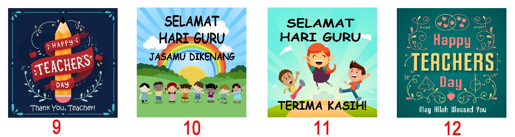 STICKER KARTUN & NAMA 'CUTE' & MURAH: SET FRIDGE MAGNET-HARI GURU-STOK ...