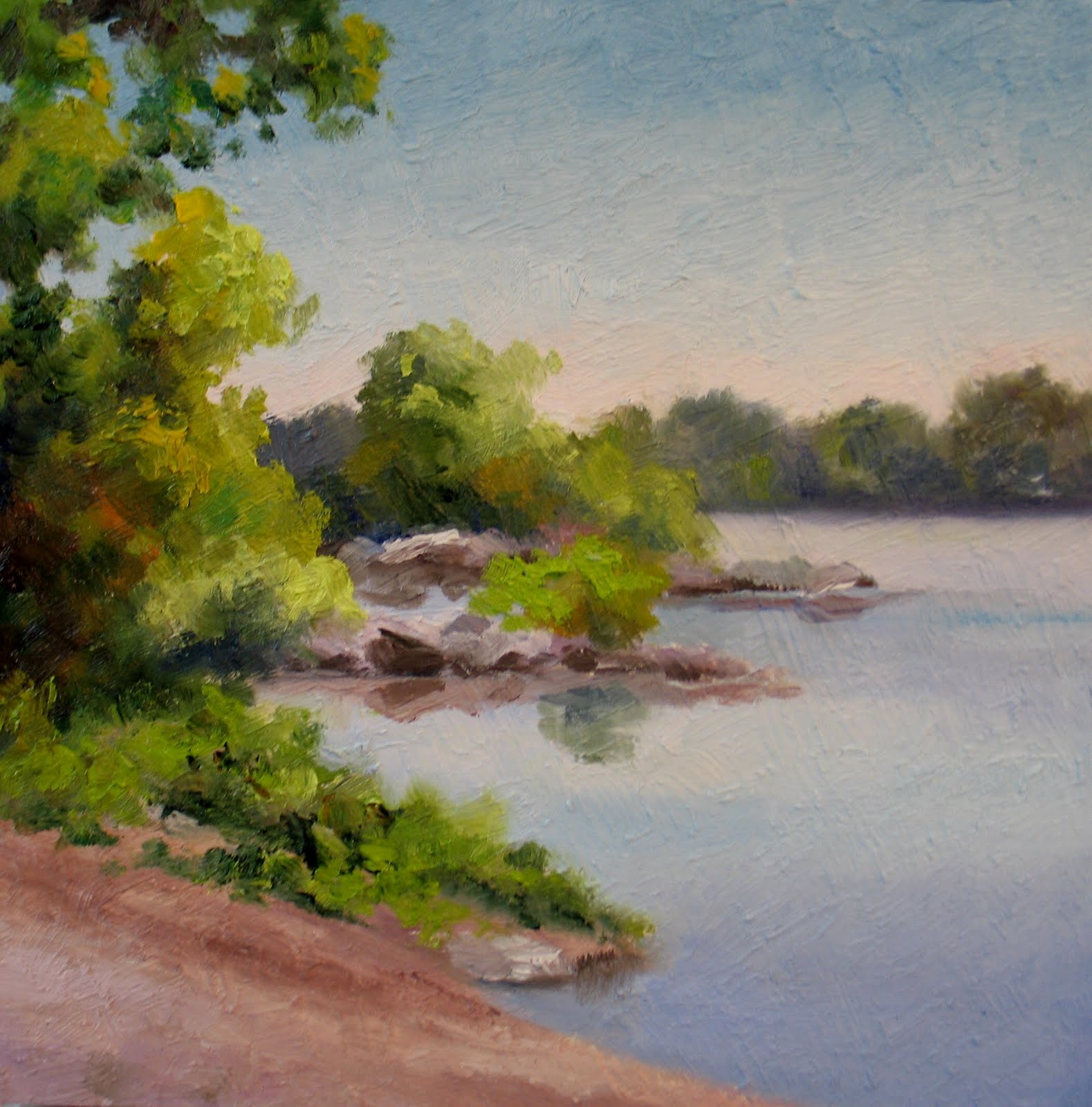 Nel's Everyday Painting: Textured and Cradled Landscape - SOLD