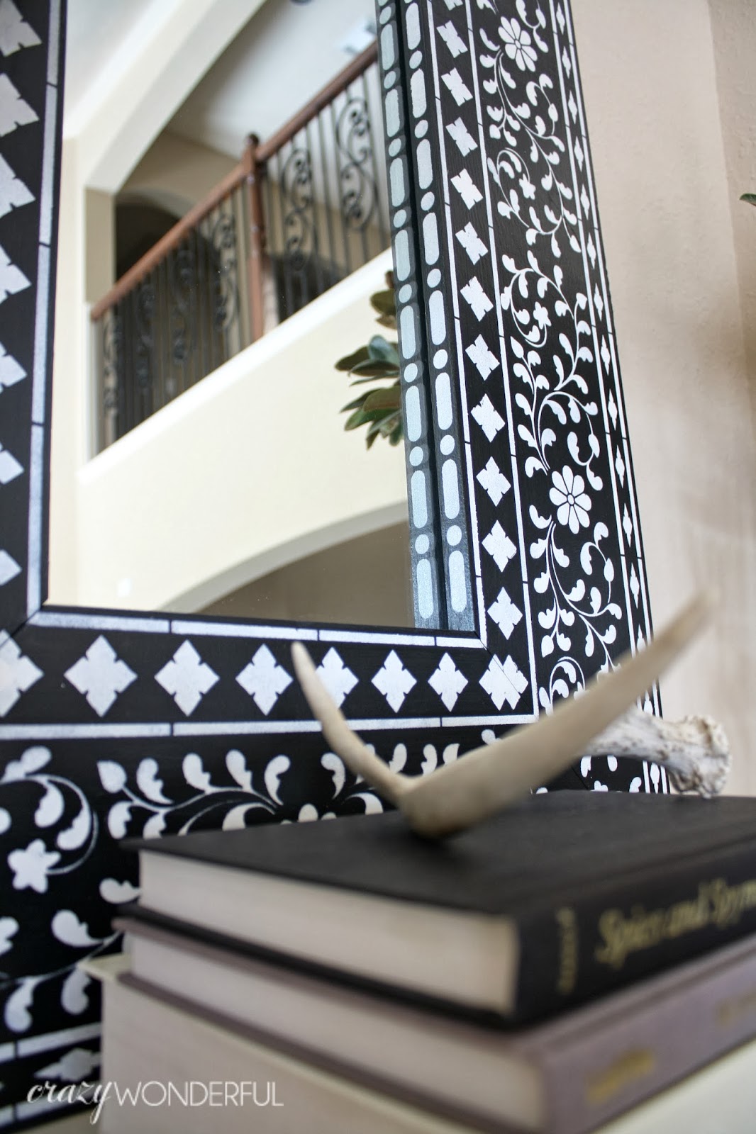 DIY inlay mirror + cutting edge stencils giveaway - Crazy Wonderful