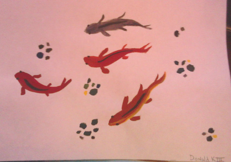 Donnie's Art: Four fish swimming