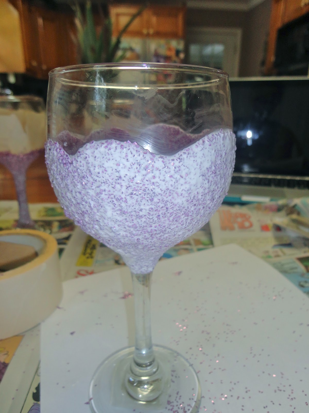Adventures Of A Southern Belle Diy Glitter Wine Glasses