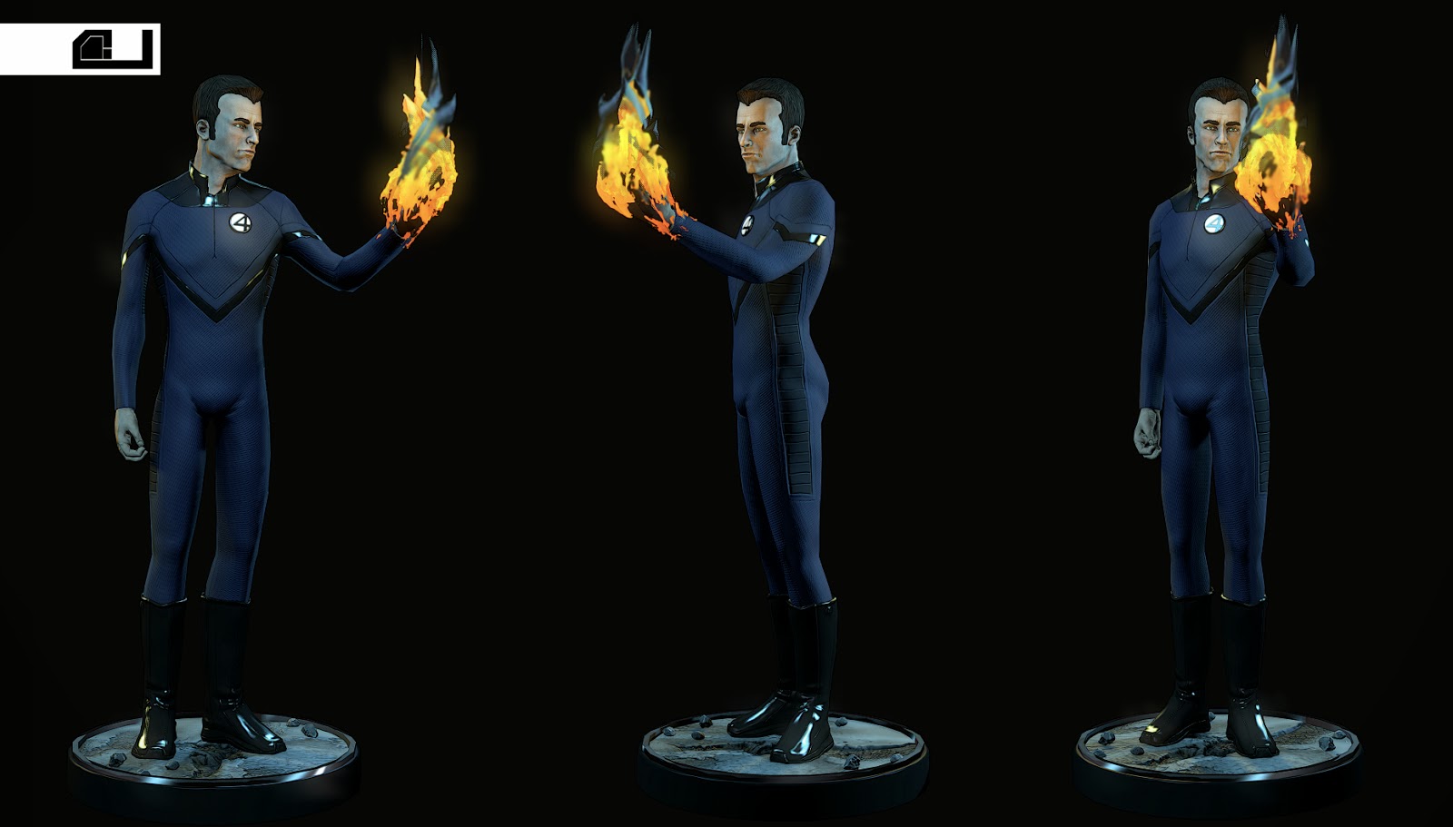 Human torch ( Fantastic 4) — polycount