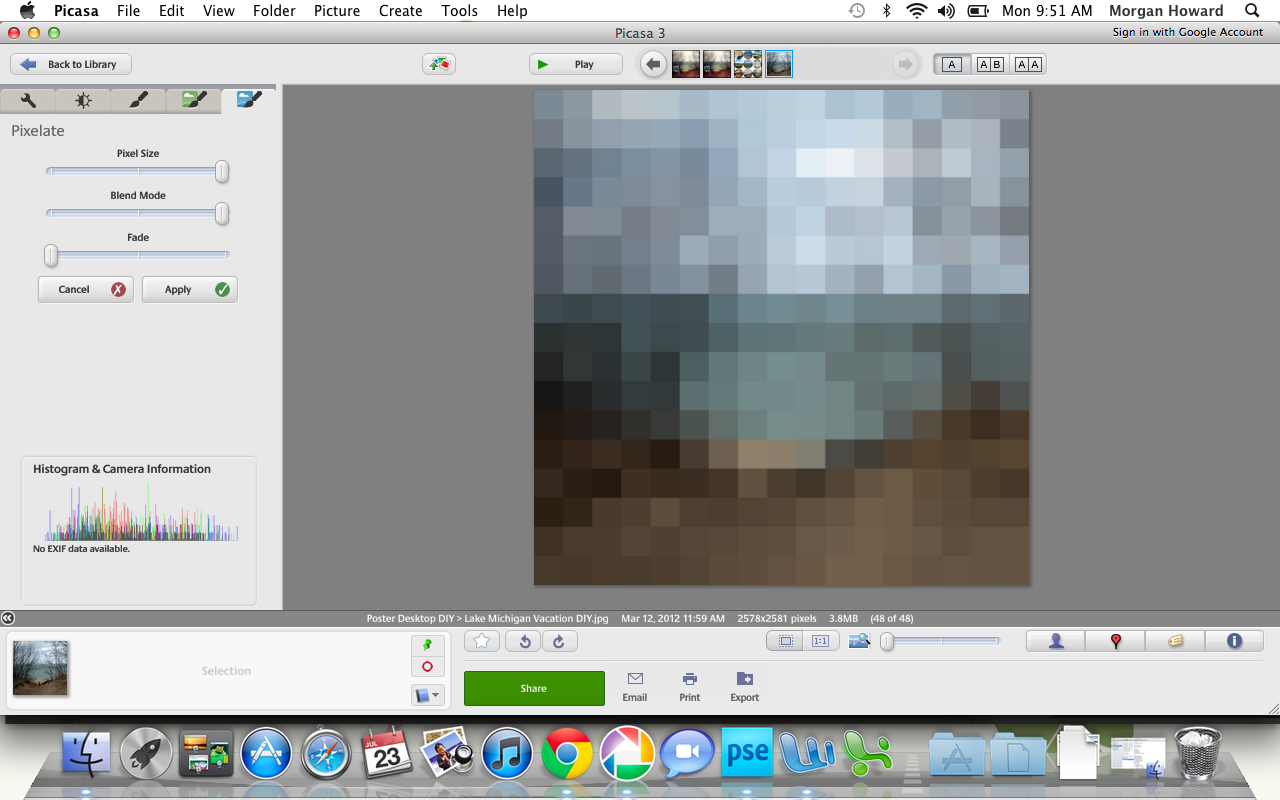 five sixteenths blog: Make it Monday // Pixelated Print DIY