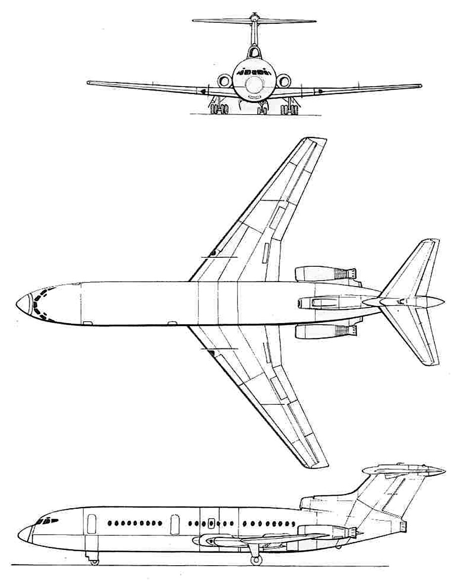 nhungdoicanh: deHavilland/Hawker Siddeley DH-121/HS-121 Trident