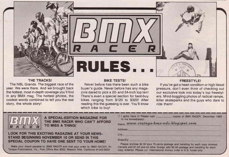 Vintage BMX Ads: February 1984