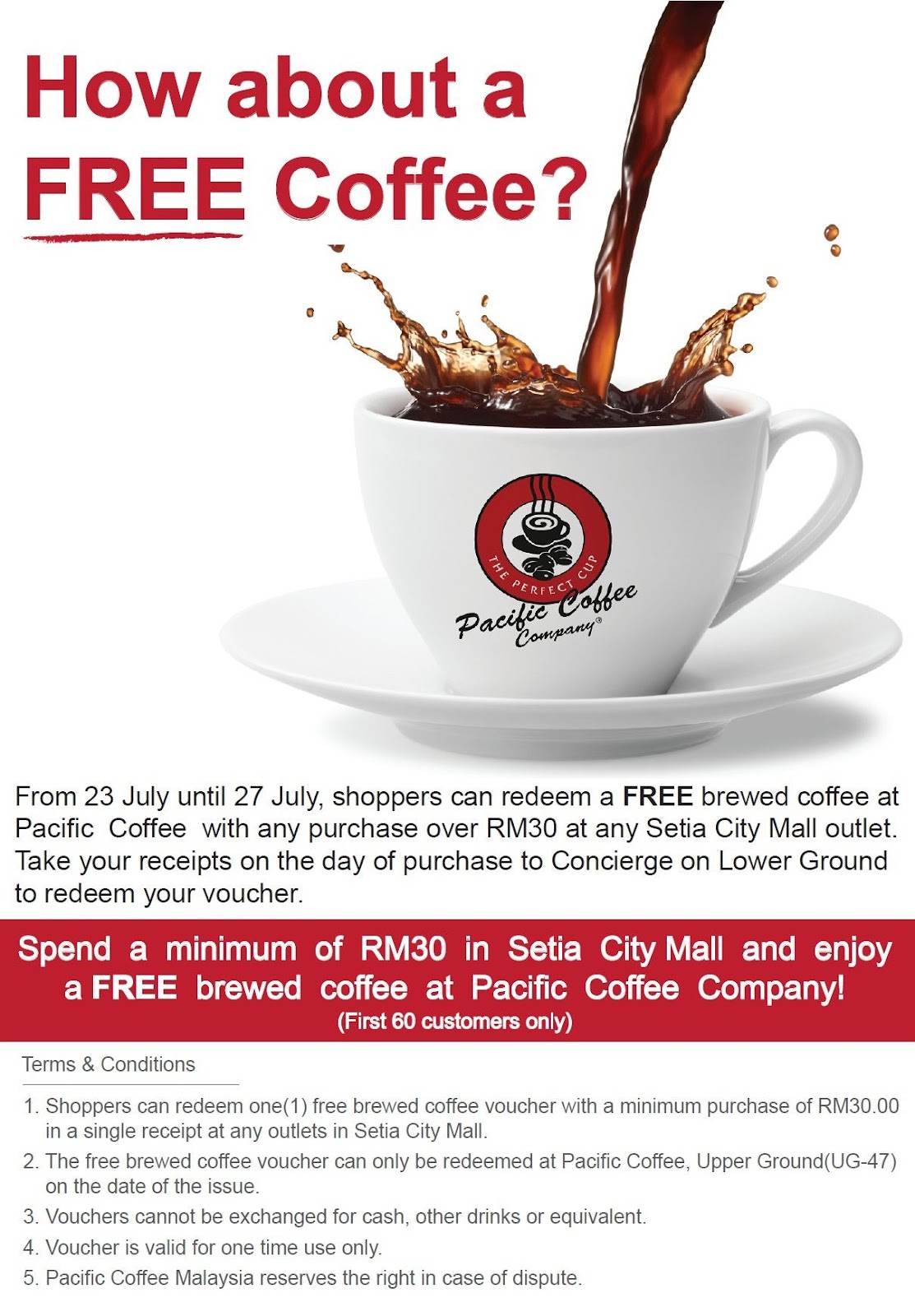 I Love Freebies Malaysia: Freebies > Setia City Mall, Pacific Coffee ...