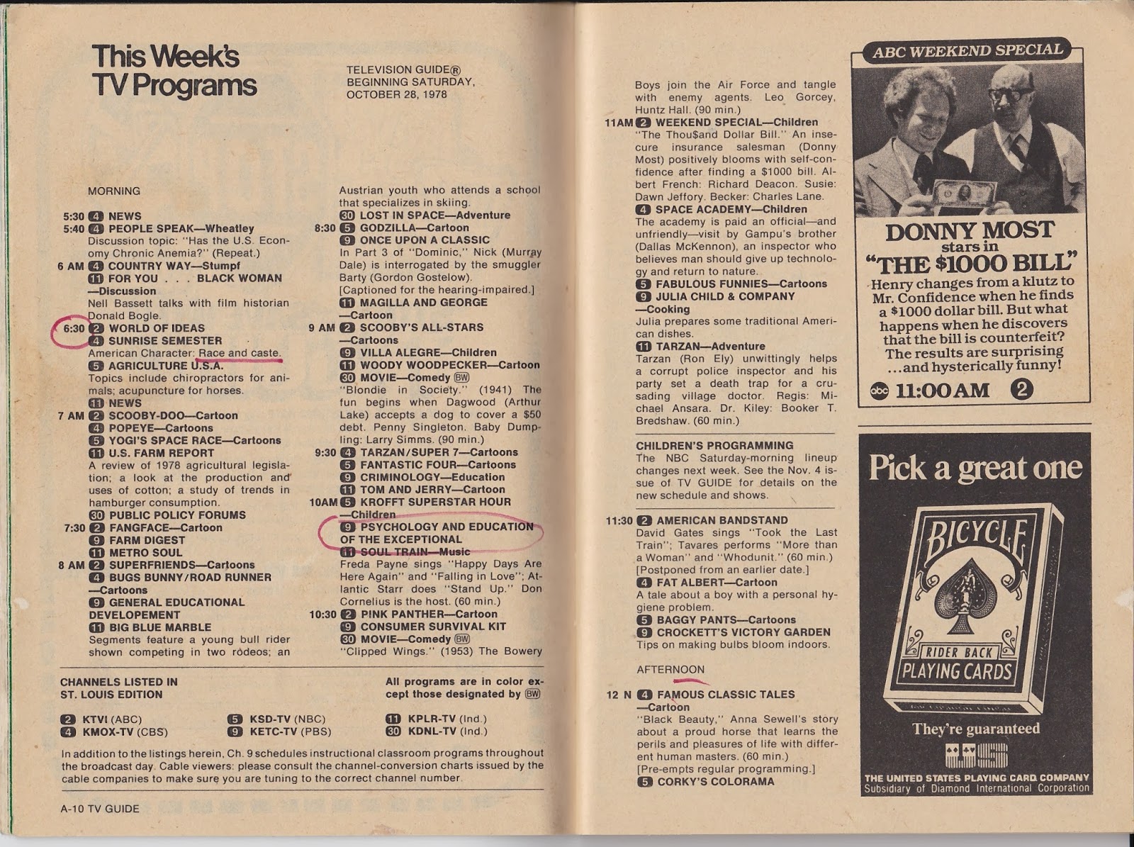 Garage Sale Finds: What was on TV - October 28th through November 3rd, 1978