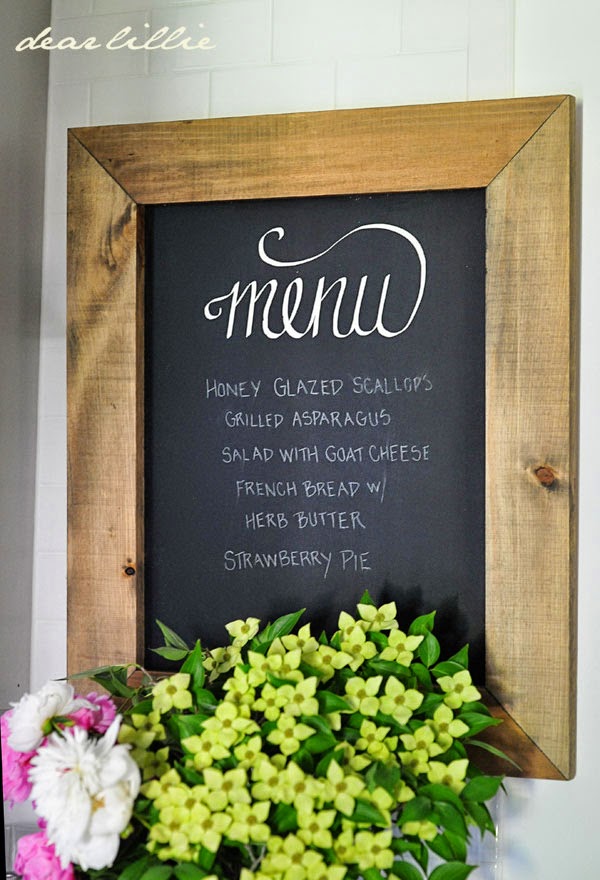 Dear Lillie: Menu Chalkboards