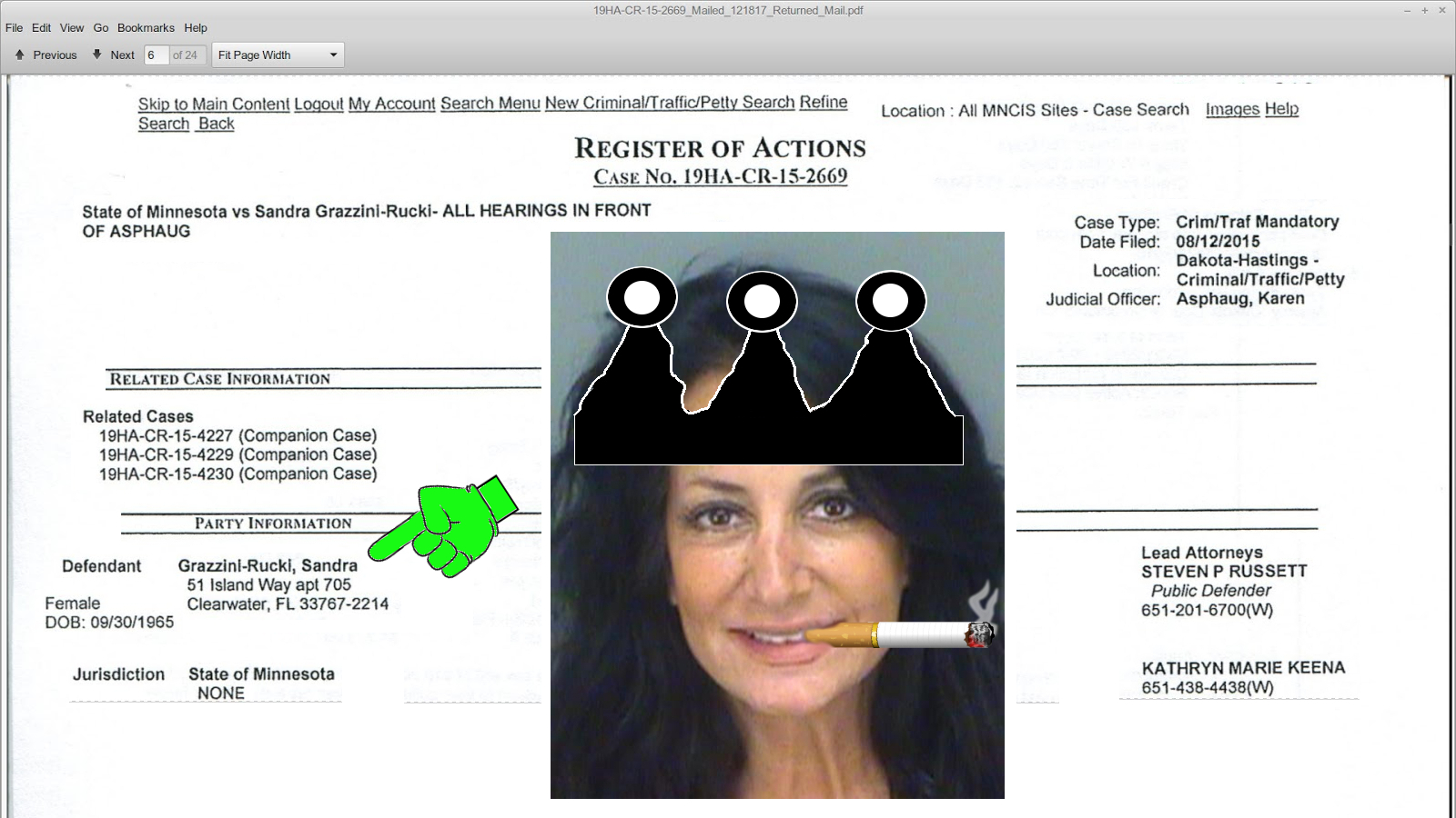 Lion News: Sandra Grazzini-Rucki Caught Stabbing Co-Defendant Dede ...