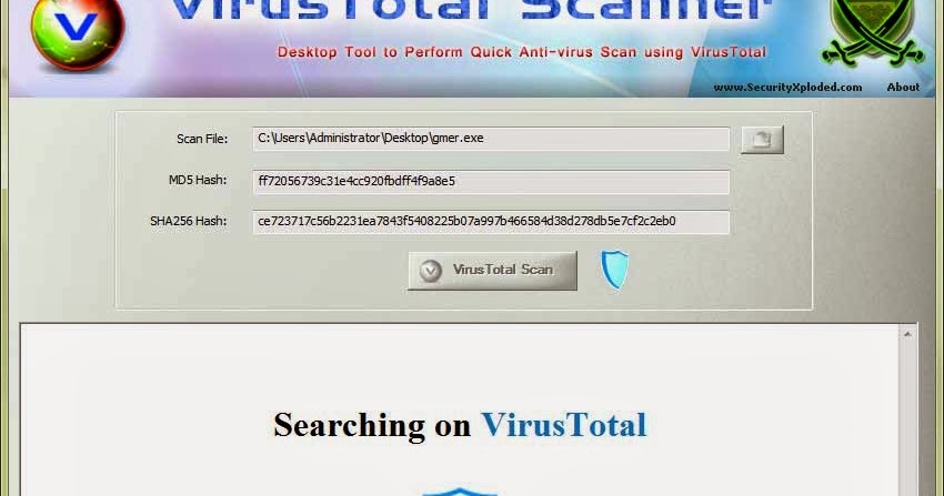VirusTotal Scanner - Desktop Tool to Perform Quick Anti-virus Scan ...