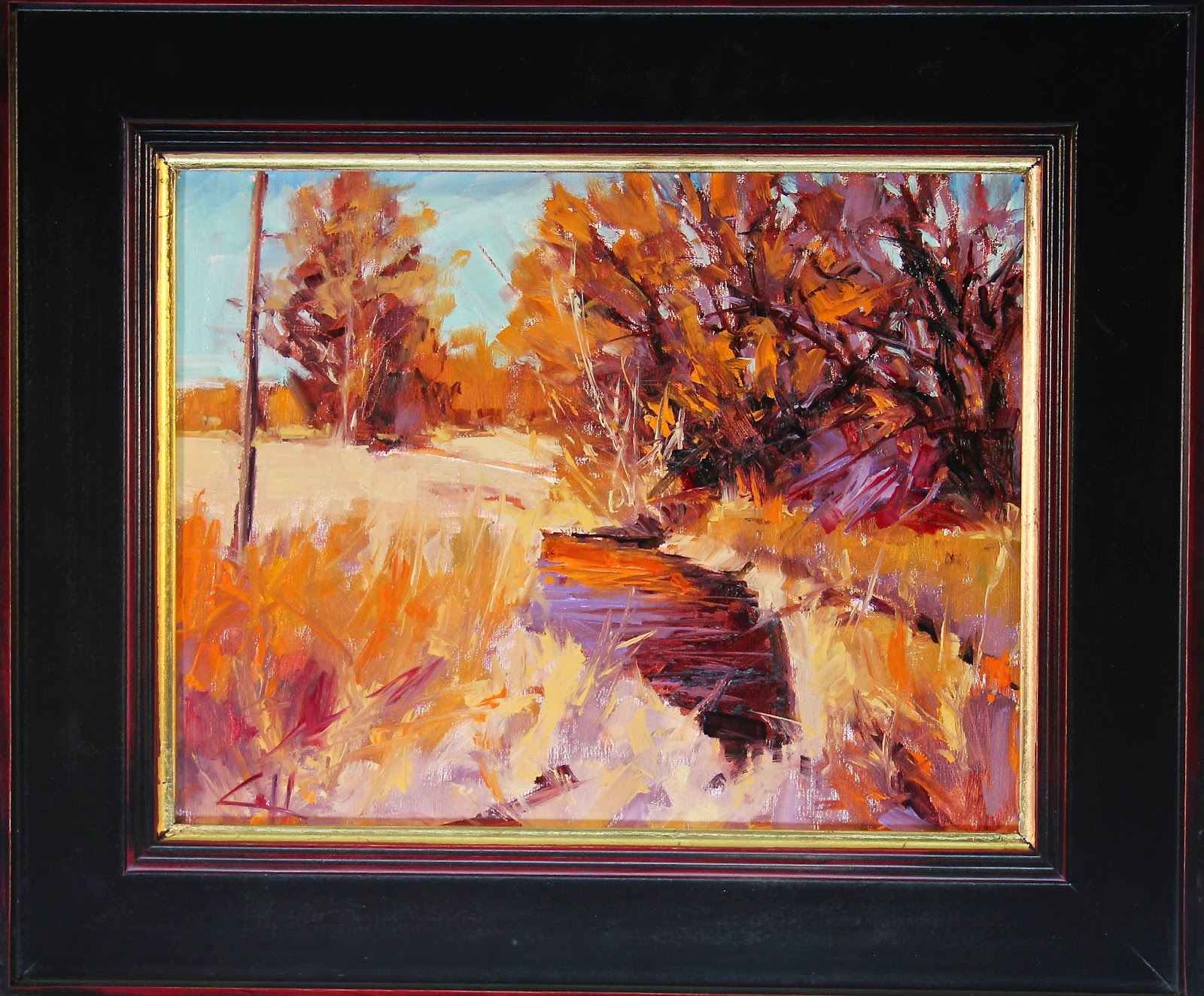 George Coll Daily Painter: Sunlight on Cottonwood #0106G