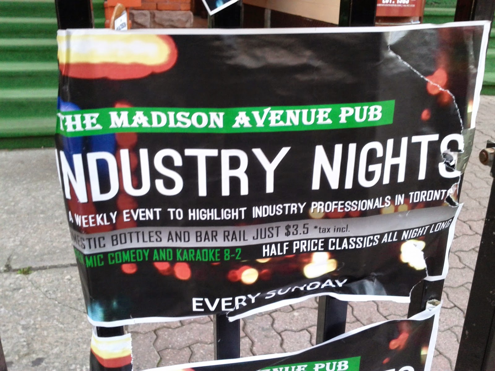 Toronto things: Industry Nights at Madison Ave Pub on Madison Avenue in ...