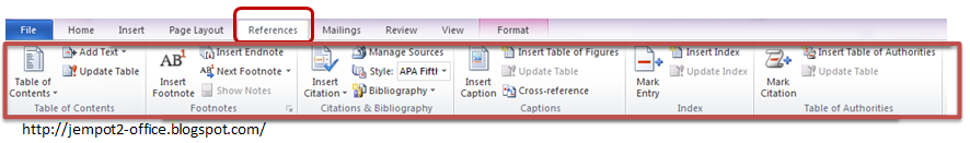 Menu Ribbon pada MS Word 2007+ - Multi Contents for all
