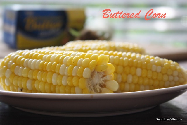 Sandhiya's Cookbook: Butter Pepper Corn | Corn on the cob | Buttered Corn