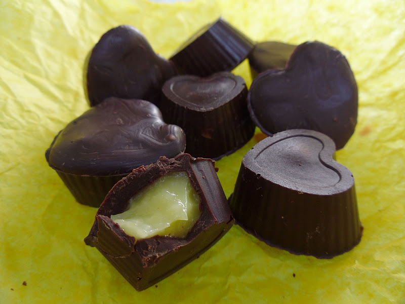 Gourmande ou passionnée...: Chocolat noir fourré au citron