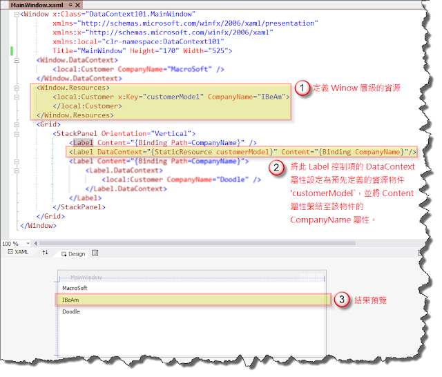 WPF：建立 DataContext 的幾種寫法 - Huan-Lin 學習筆記