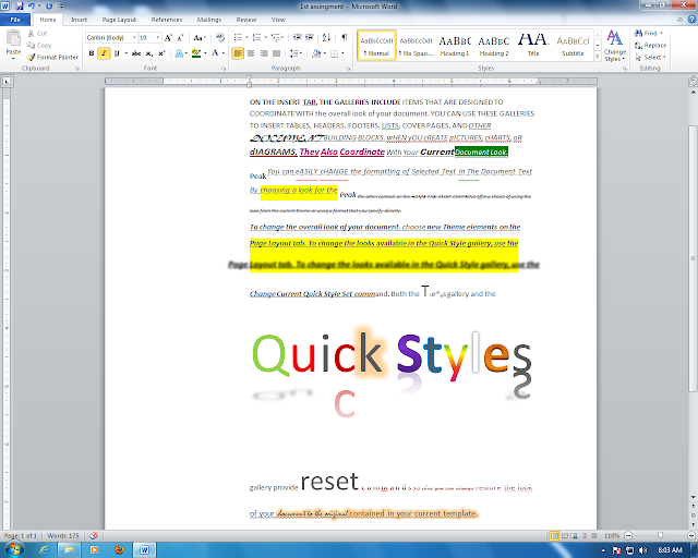 Education Love Text Formatting Assignment In Microsoft Word 2013
