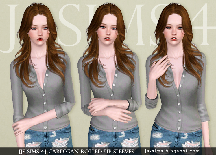 [JS SIMS 3&4] Cardigan Rolled Up Sleeves－JS SIMS｜痞客邦