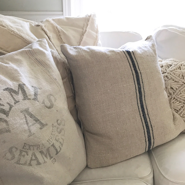 Little Farmstead: DIY Grain Sack Pillows (And Where to Buy Grain Sacks)