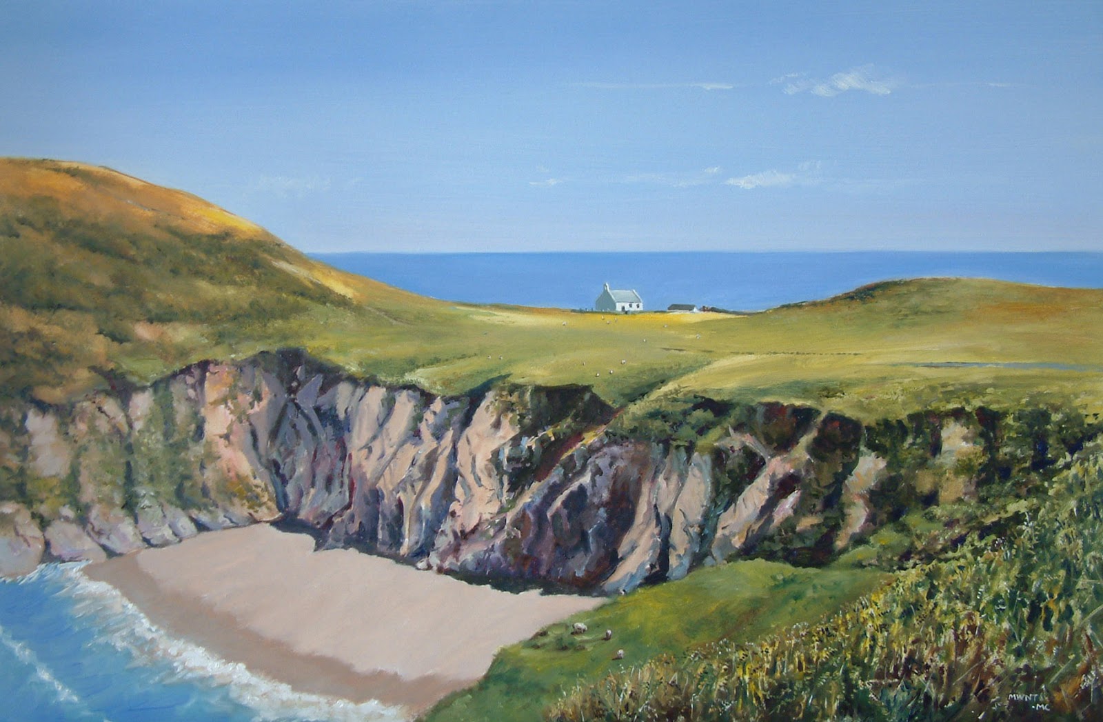 Carmarthen Artist: Mwnt Beach and Church