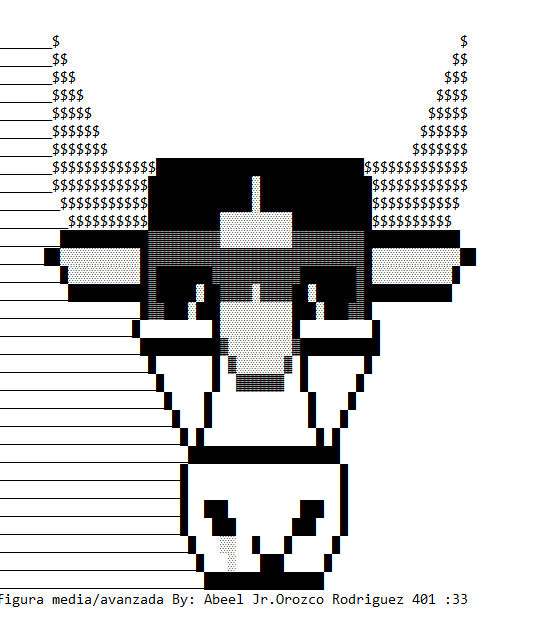 Recuperacion de información: FIGURAS ASCII. Estas figuras son en base ...