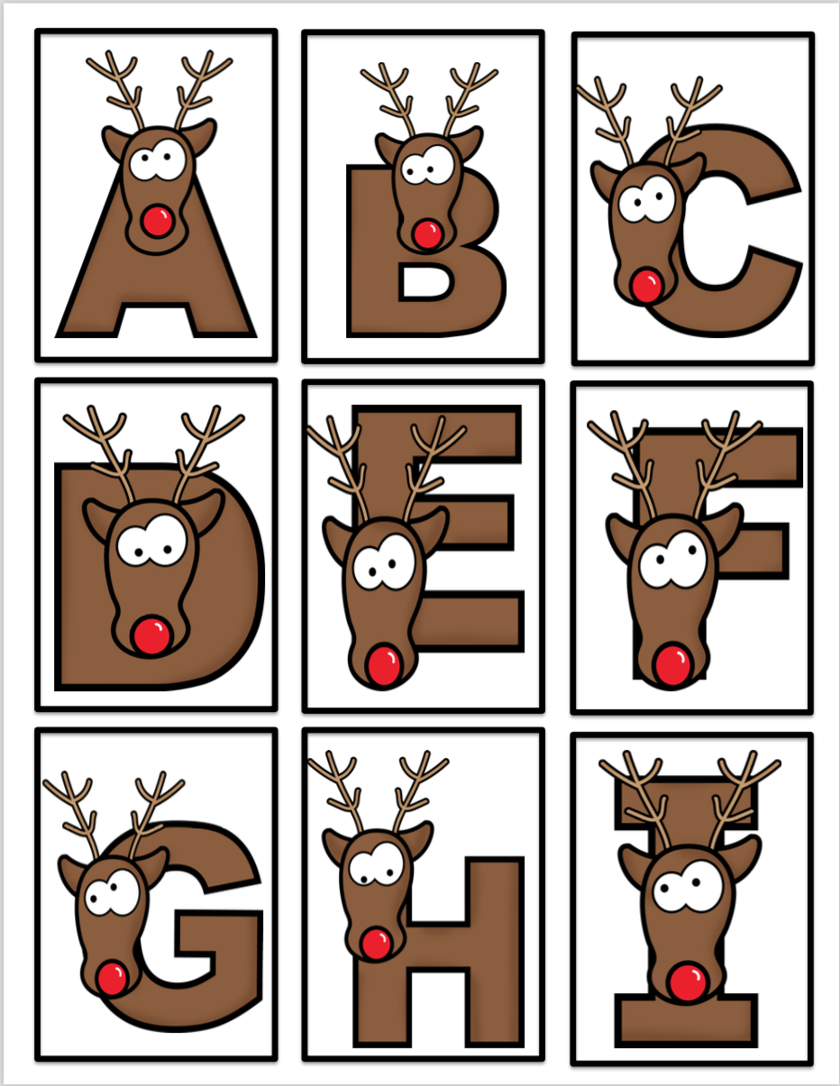 REINDEER LETTER MATCH ~ Book Units by Lynn