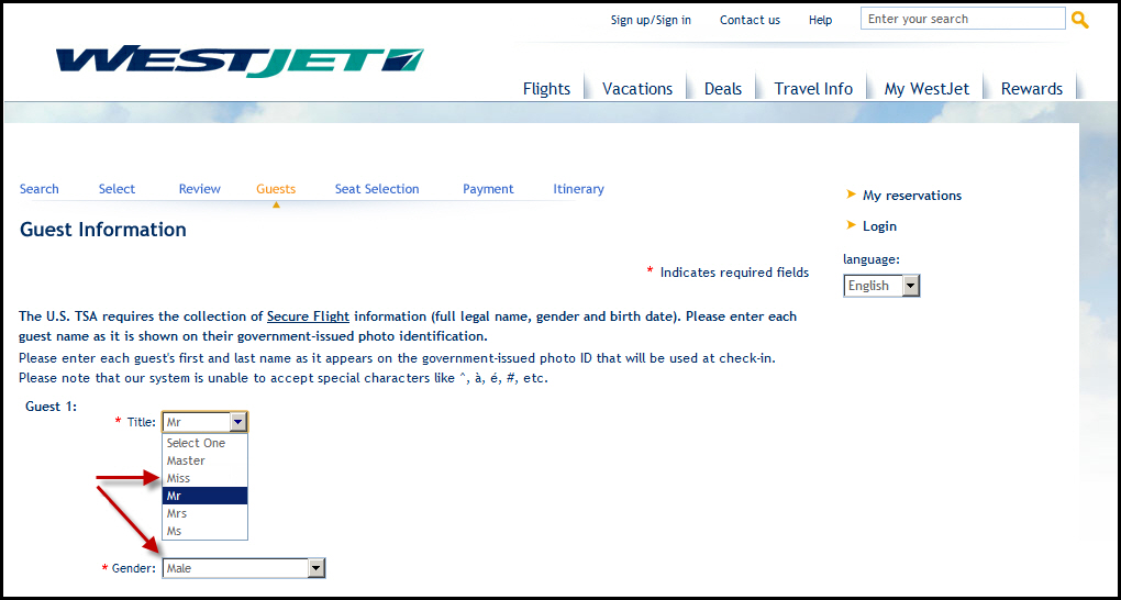 The Ideas of March: WestJet, please don't ask silly, redundant questions!