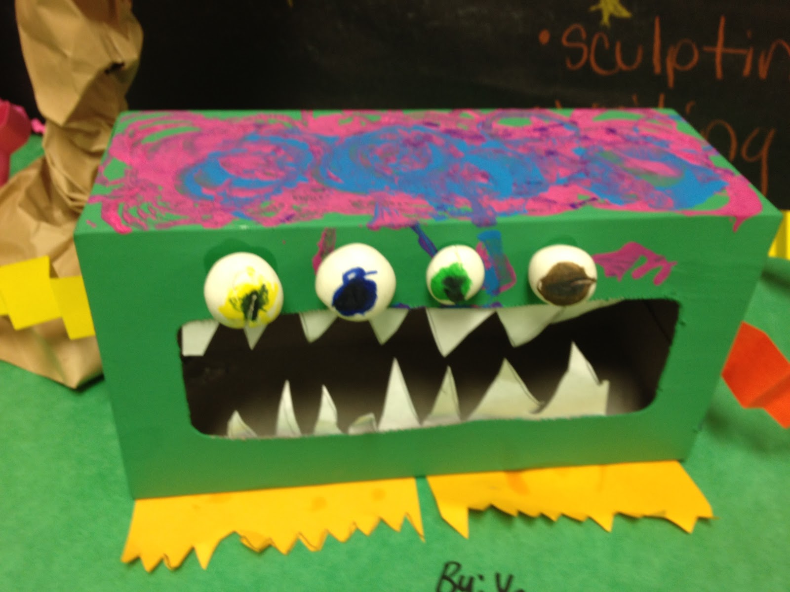 Little Hands Create Big Art: Tissue Box Monsters