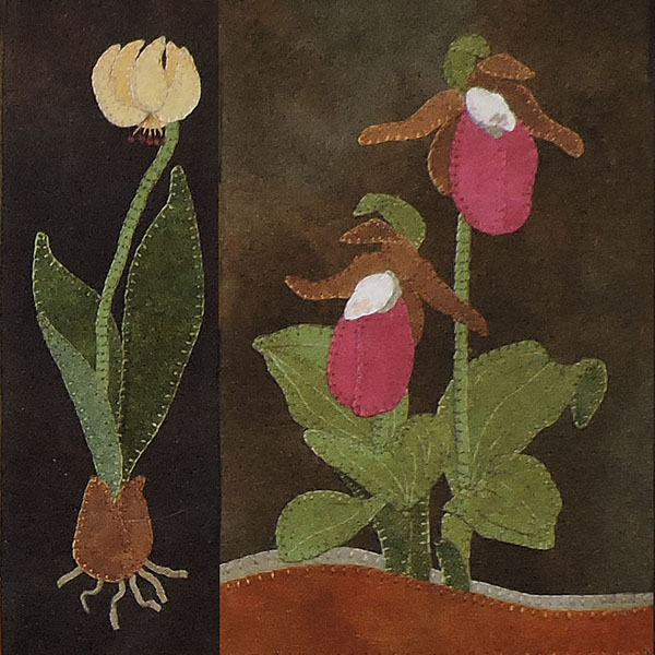 Crane Design by Jan Mott Wool Applique Penny Rug & Punchneedle Patterns ...