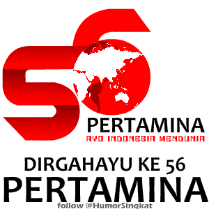 HUT ke-56 Gambar animasi Logo Ulang Tahun Pertamina | Display Picture BBM