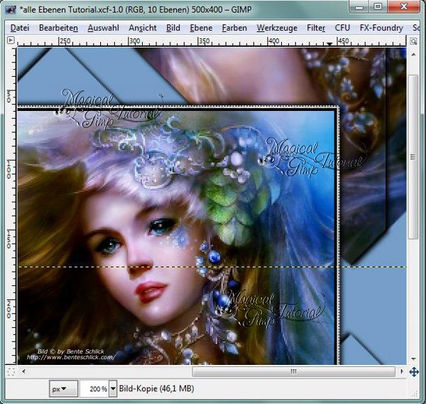 Magical Gimp-Tutorial: Gimp Tutorial "Mirror"