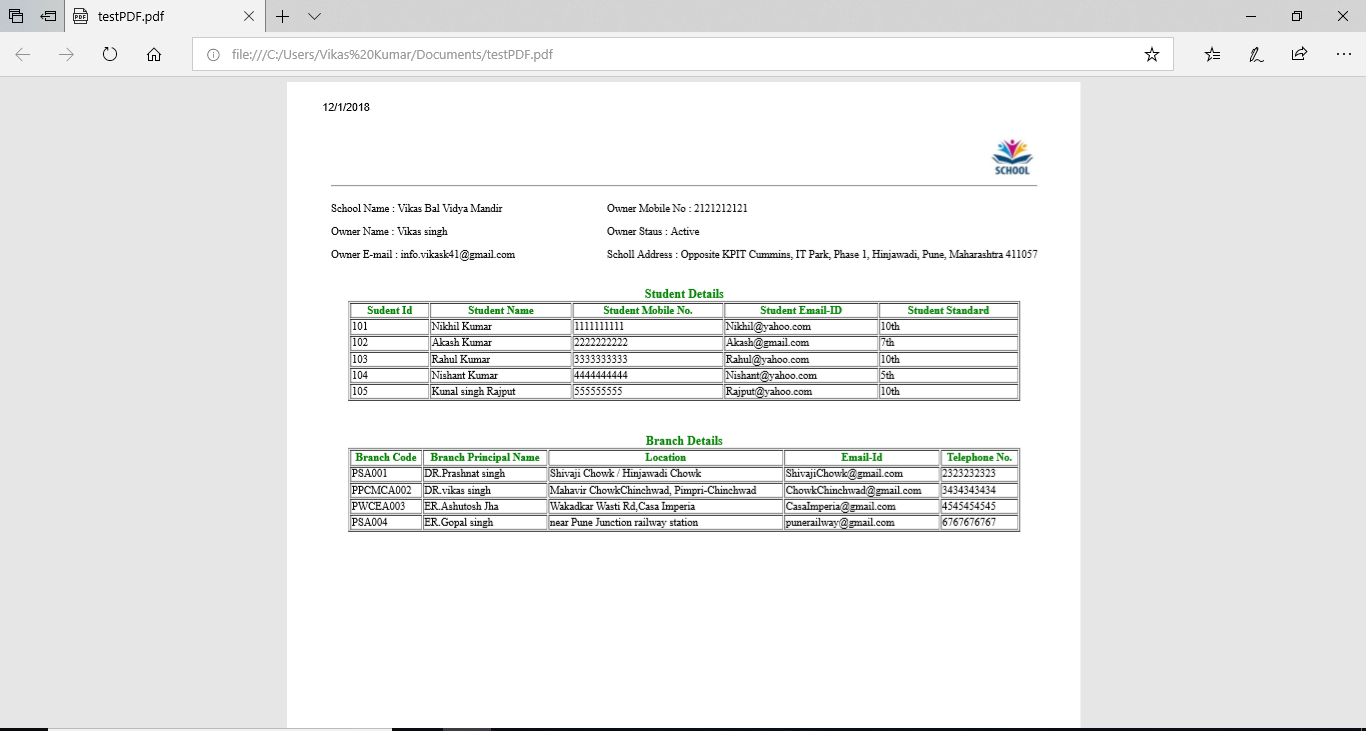 SAPUI5/SAP FIORI snippets and information: Export the Model Data to a PDF file in SAPUI5