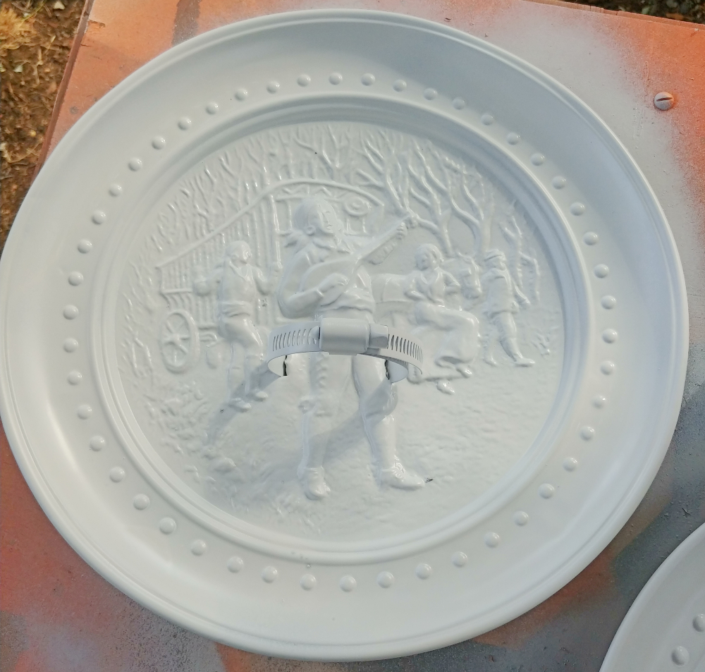 Repurposed Metal Plate Vase - Little Vintage Cottage