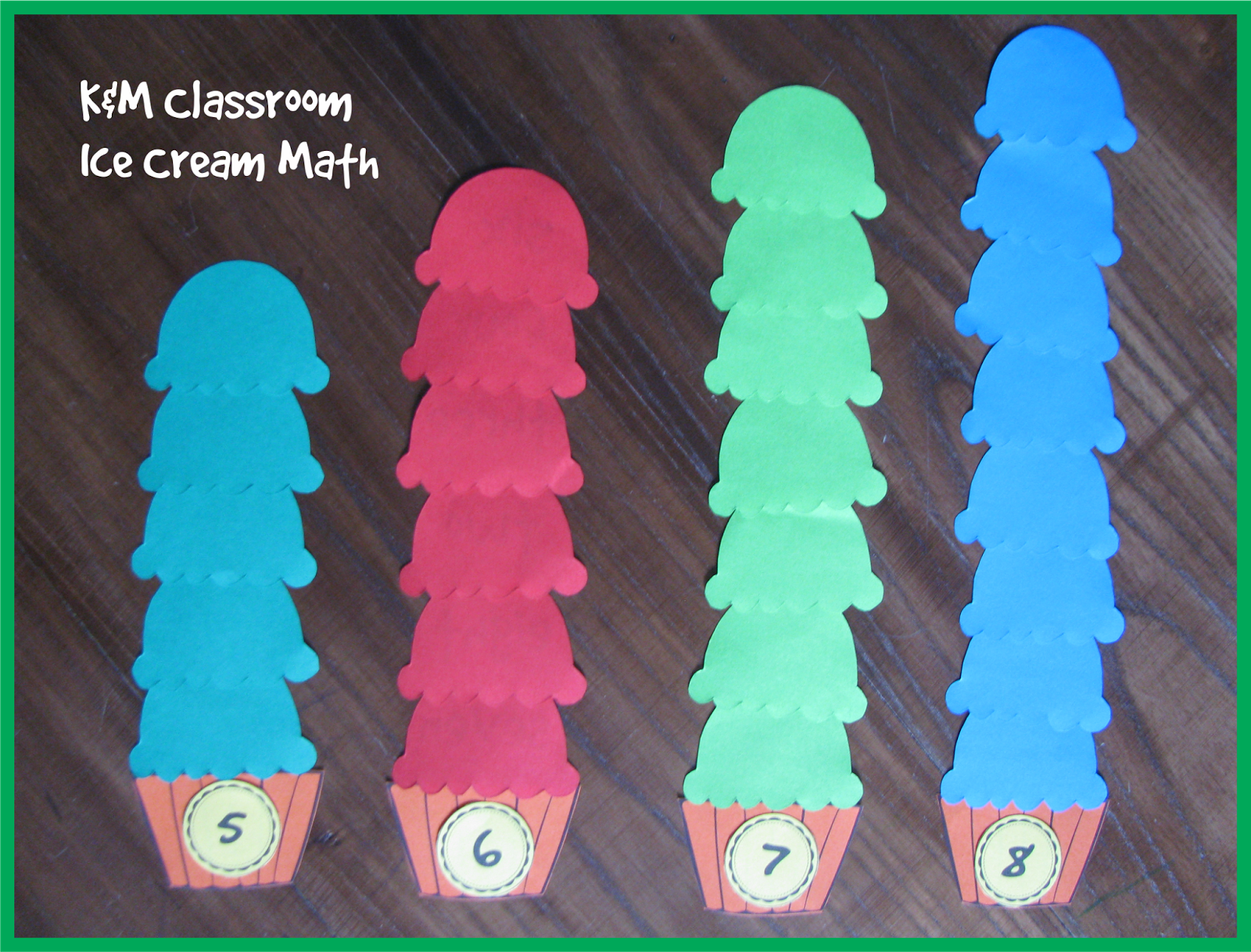 KM Classroom: Ice Cream Math Number recognition