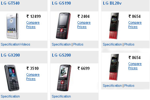 LG mobile phones price list with pictures .......