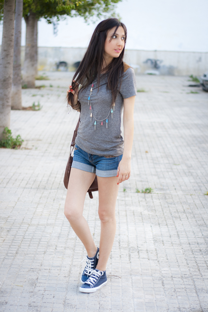 Denim Shorts and Converse All Star