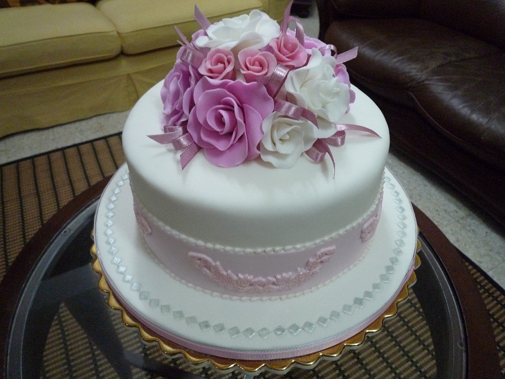 GG Home Biz Cakes & Wedding Cakes: Pearly Pink Hantaran Nikah Cake for ...