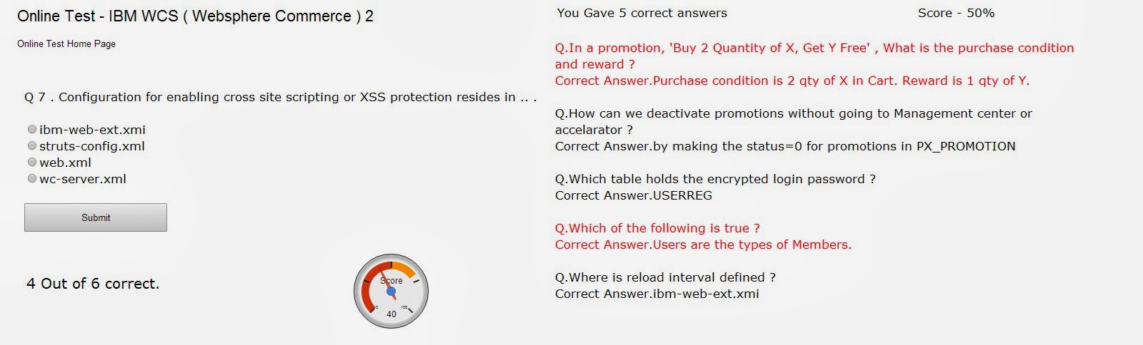 Online Test Quiz Using Javascript Online Test Without Server Side Programming