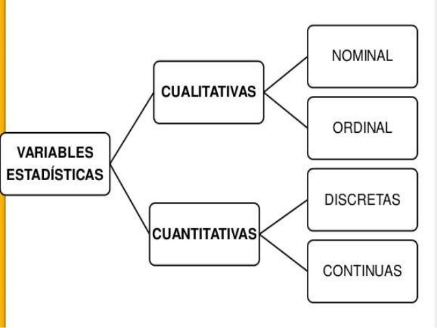 Probabilidad y estadística: Tipos de variables