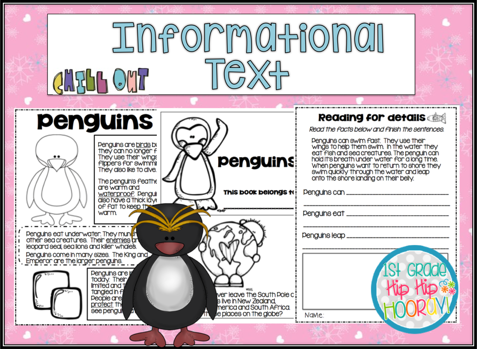1st Grade Hip Hip Hooray!: Penguins...Dive into Informational Text!