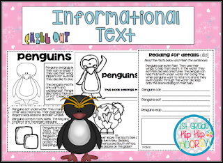 1st Grade Hip Hip Hooray!: Penguins...Dive into Informational Text!