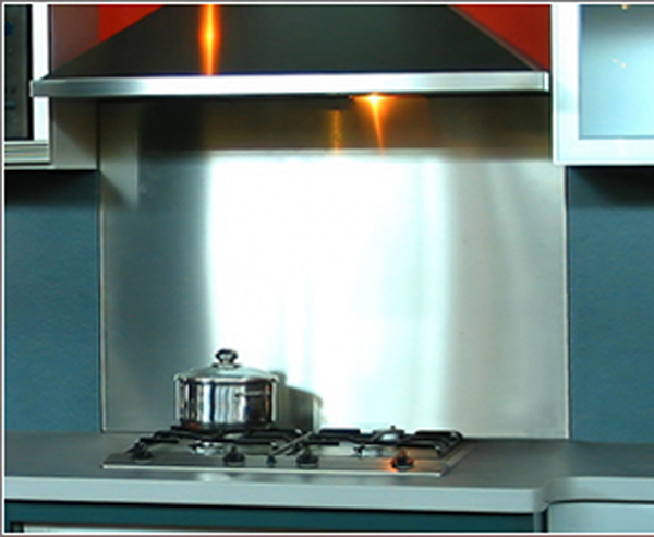 Stainless Steel Kitchen Splashback @ The Kitchen Design