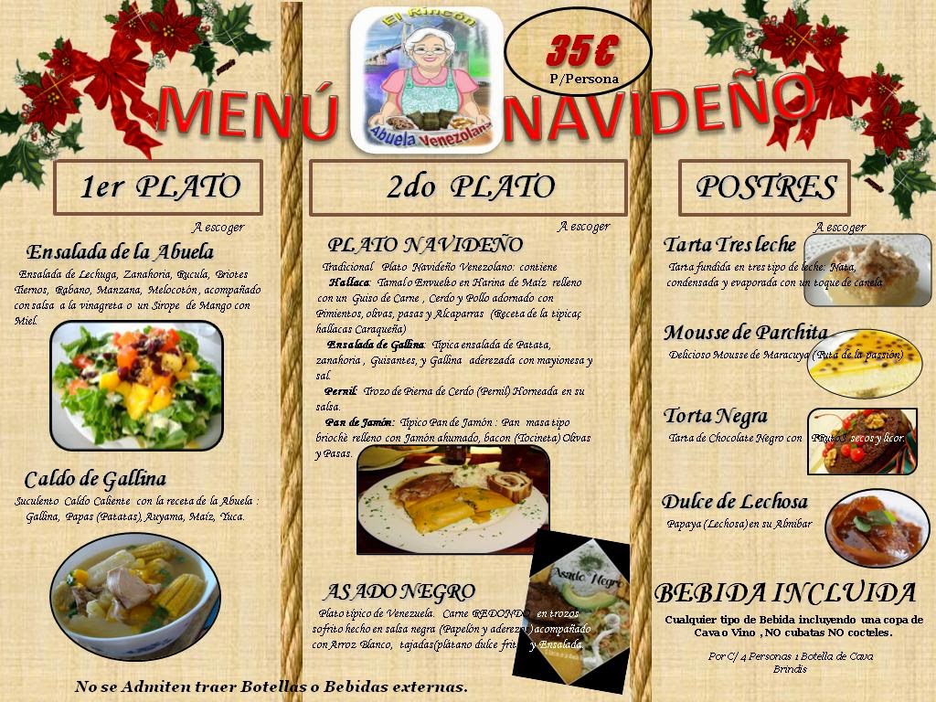 El Rincon de La Abuela Venezolana Restaurante : CENA DE NAVIDAD FIN DE ...
