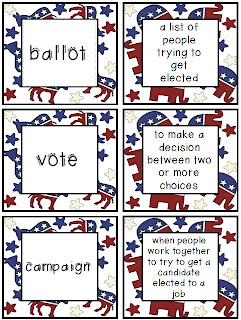Classroom Freebies Too: Election Word Vocabulary Game/Activity