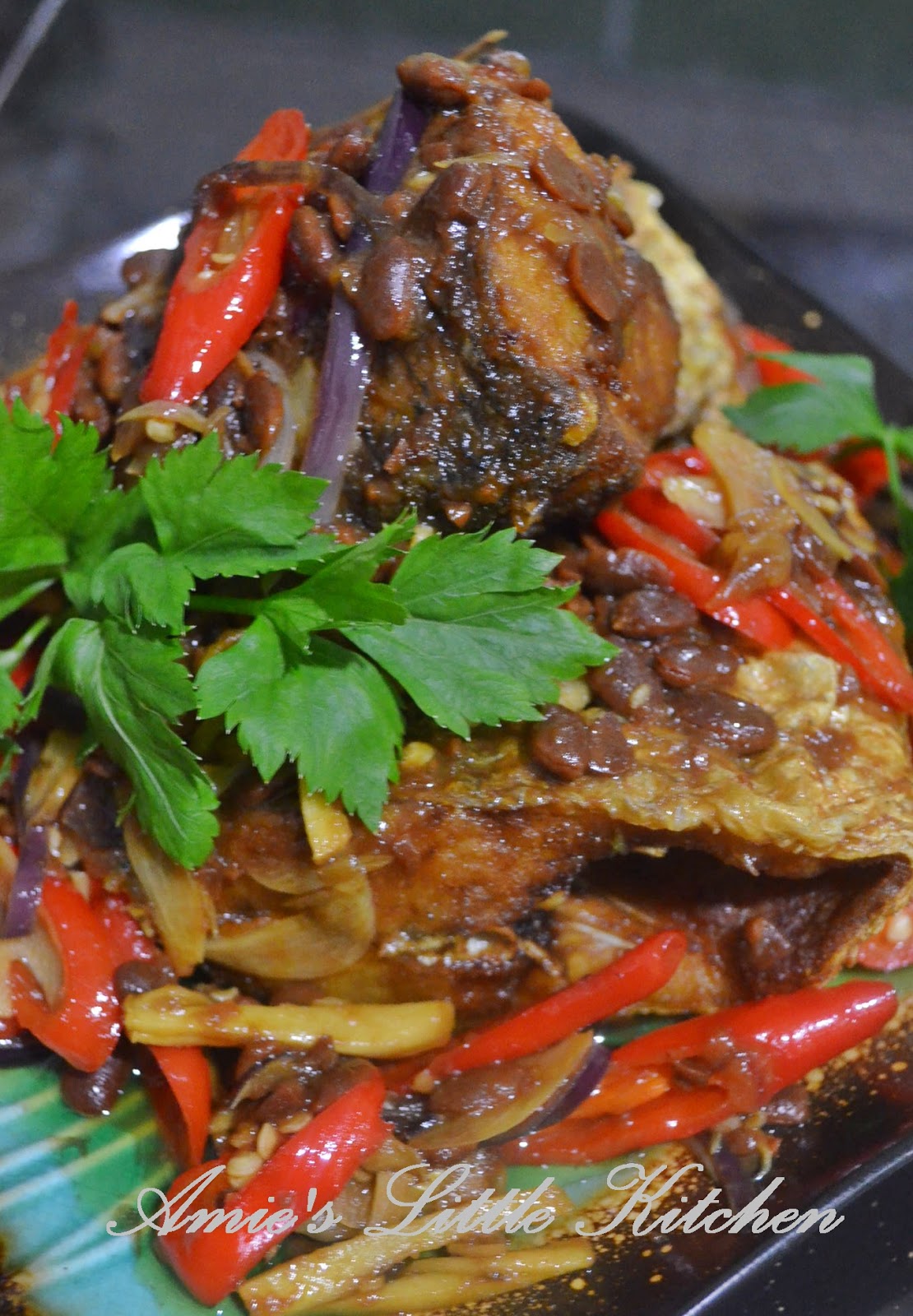 Ikan Siakap Masak Taucu - Amie's Little Kitchen