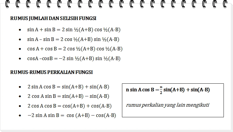 Rumus-rumus Trigonometri Matematika