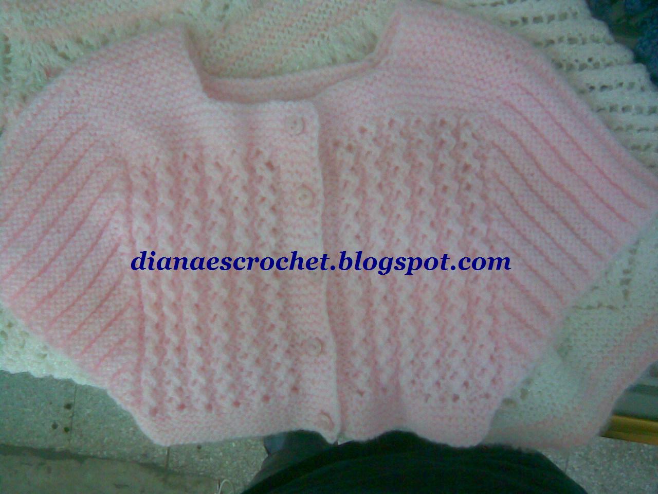 Diana es crochet: Bolero rosa para niña bebé