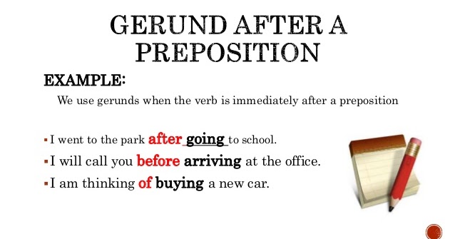Job interview: GERUNDS AFTER PREPOSITIONS