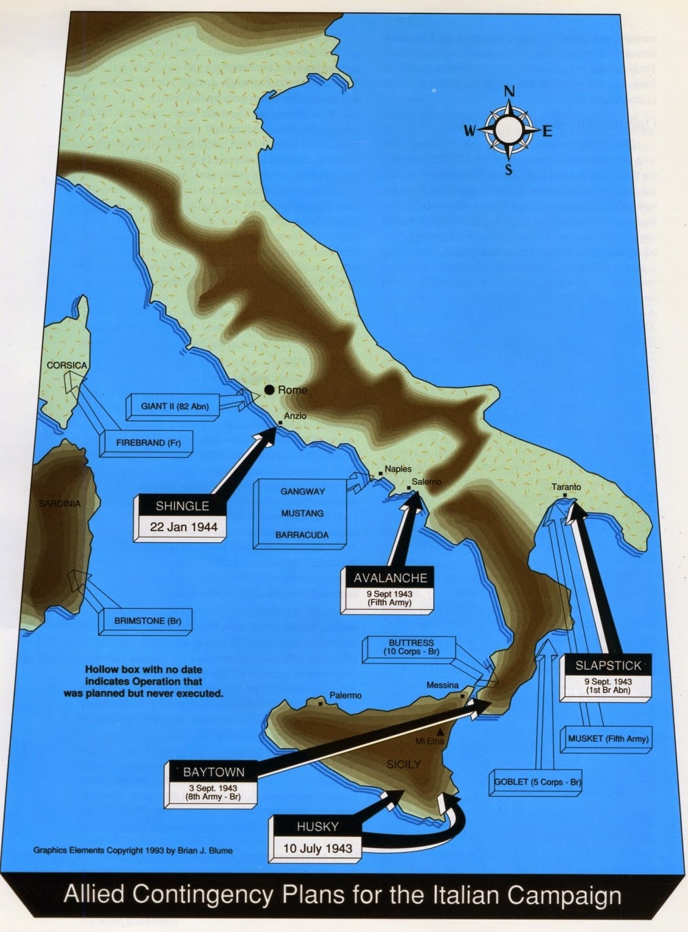 The War in Italy 1943-45 and Environs…: GIANT I and II