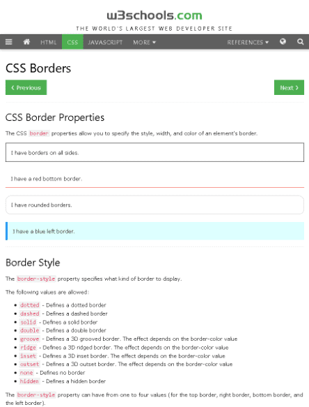 Guia de Links: Box - Bordas - Tutoriais-Exemplos